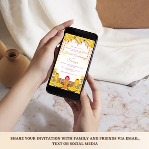 Haldi Ceremony Invitation Card as Maiyan Invitation | Haldi Night ...