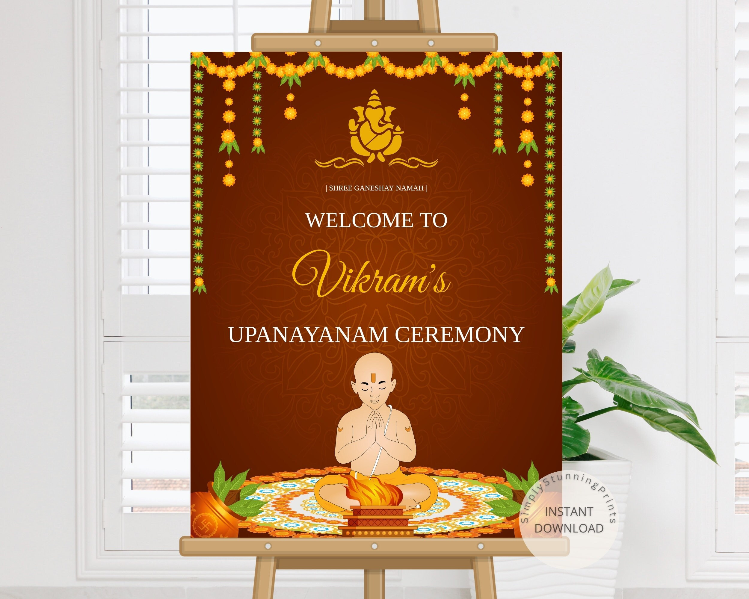 Upanayanam Ceremony Welcome Sign as Thread Ceremony| Bratabandha ...
