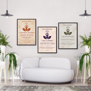 Meditation Mantra Set in Vintage Paper Background Mantra Set for Kids ...