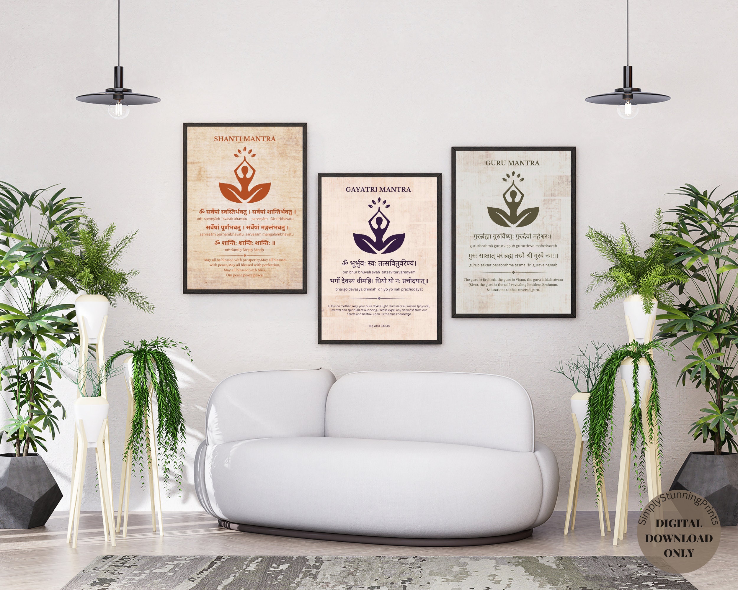 Meditation Mantra Set in Vintage Paper Background Mantra Set for Kids ...