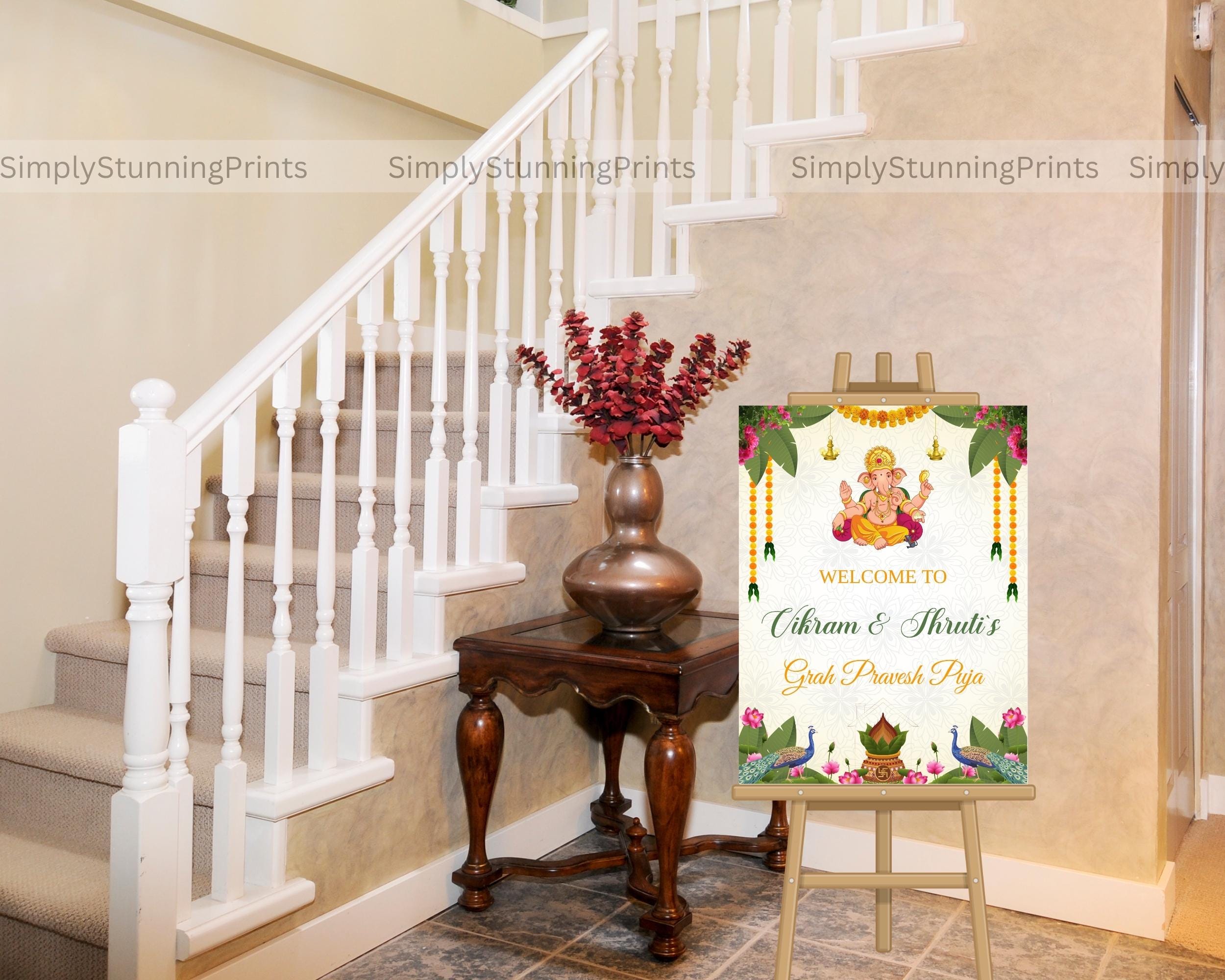 Buy Traditional Housewarming Welcome Sign: Grah Pravesh Puja, Vastu ...