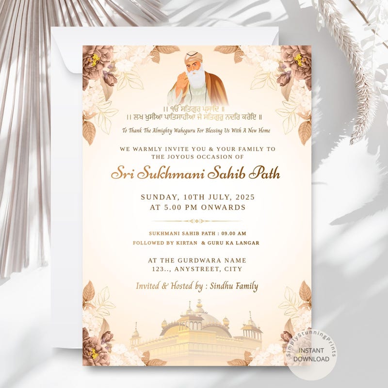 Gurdwara Wedding Invite - Etsy