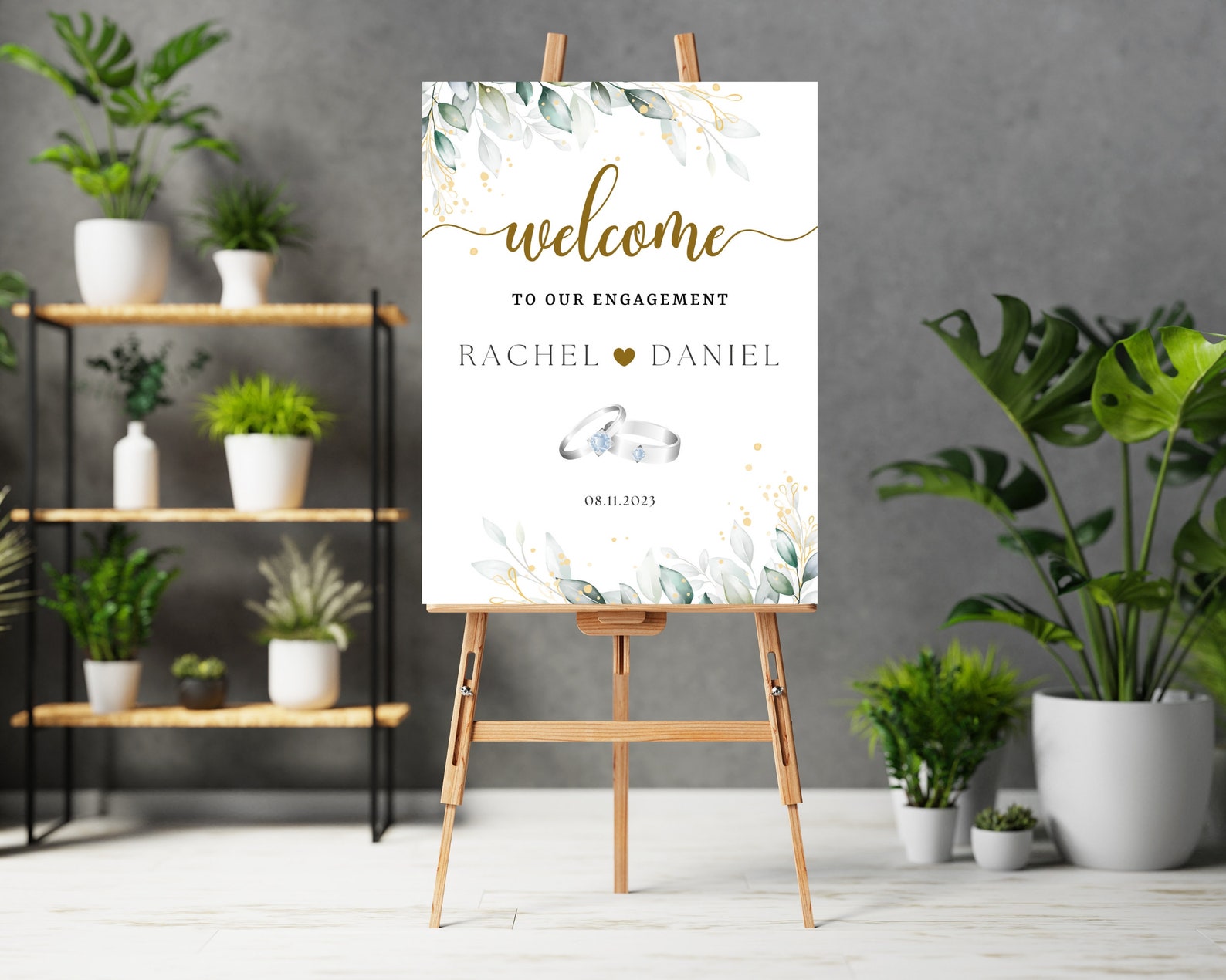Editable Engagement Welcome Sign Ring Ceremony Welcome Sign Engagement ...