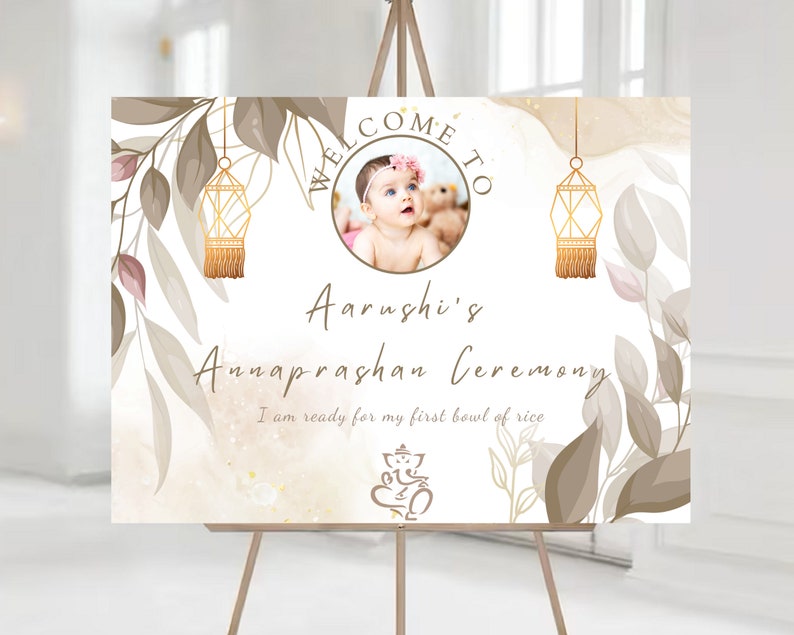 Editable Annaprasana Ceremony Welcome Sign Pasni Ceremony - Etsy