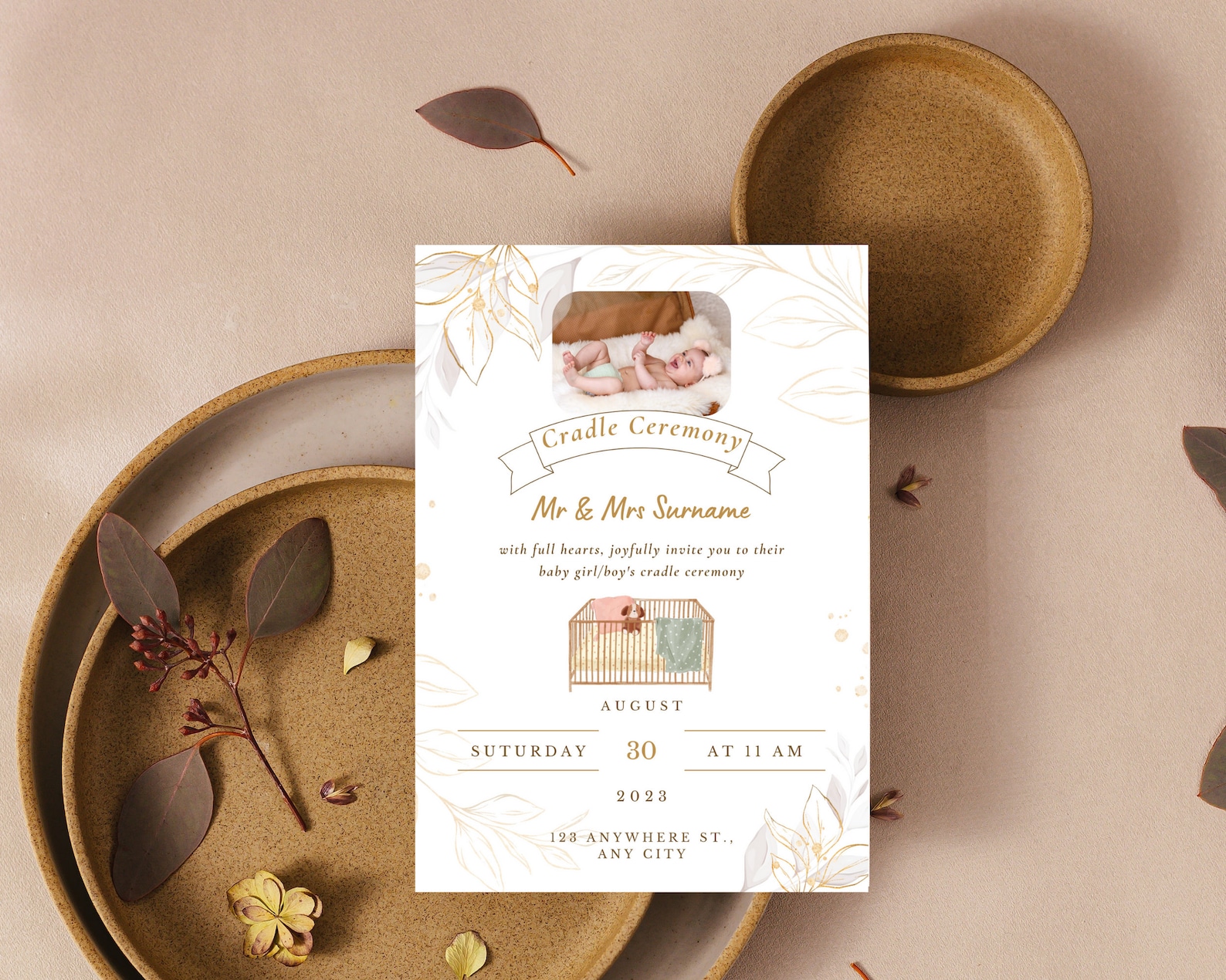 Editable Cradle Ceremony Invitation Card Naming (Download Now) - Etsy
