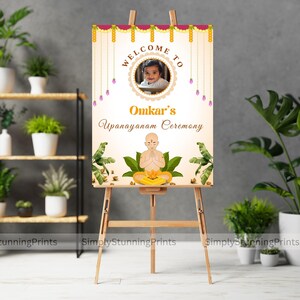 Upanayanam Ceremony Welcome Sign: Thread Ceremony Poster (digital ...