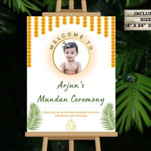 Editable Mundan Welcome Sign Mundan Ceremony Entry Sign - Etsy