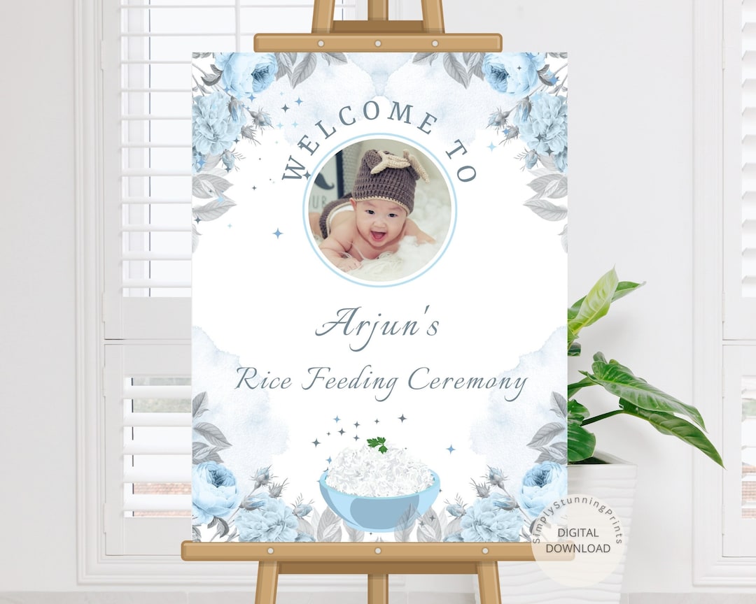 Rice Feeding Welcome Sign Boy | Rice Feeding Decoration | Annaprashan ...