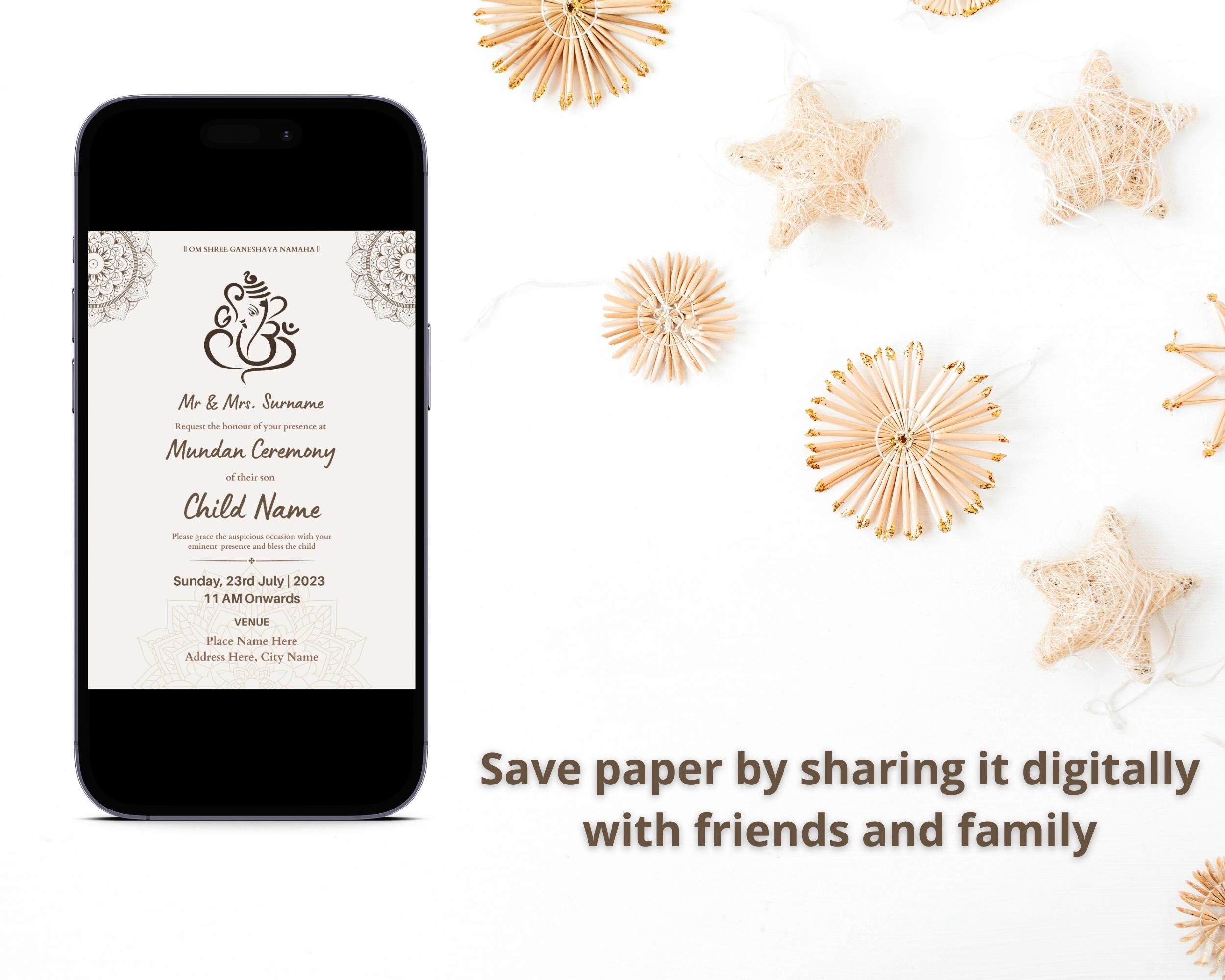 Editable Mundan Ceremony Invitation Tonsure Invitation Card - Etsy ...