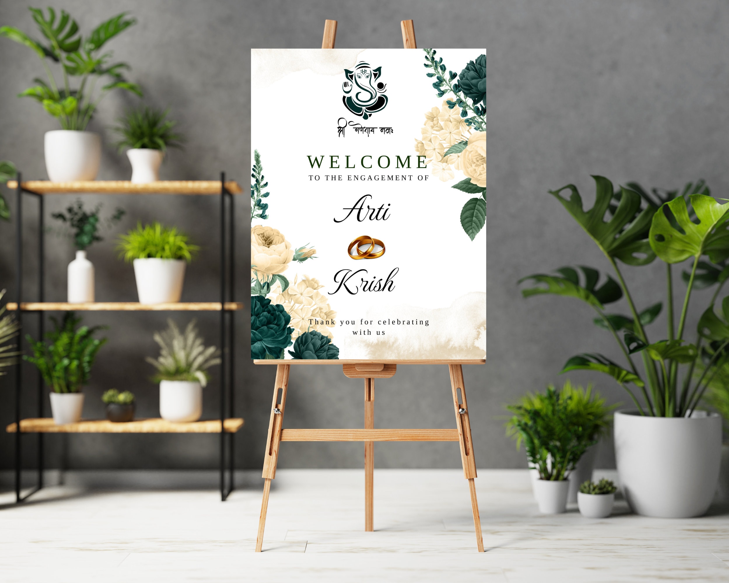 Engagement Welcome Sign Ring Ceremony Sign Engagement Decoration ...