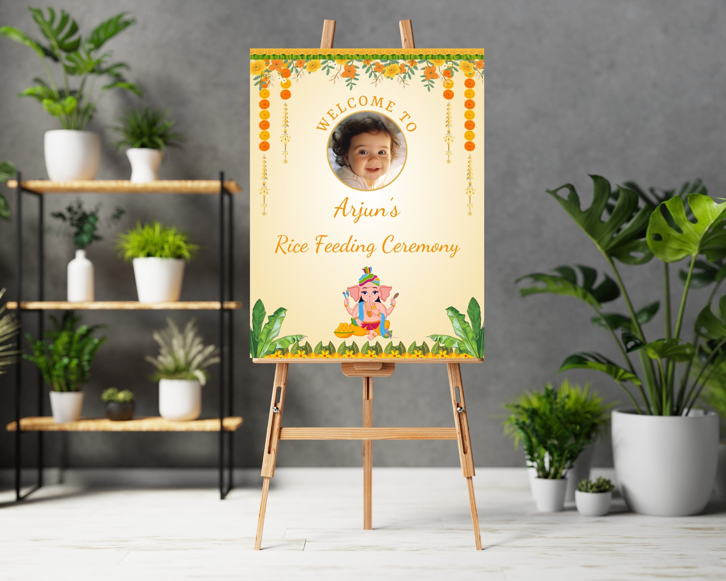 Editable Rice Feeding Function Welcome Sign Pasni Welcome Sign ...