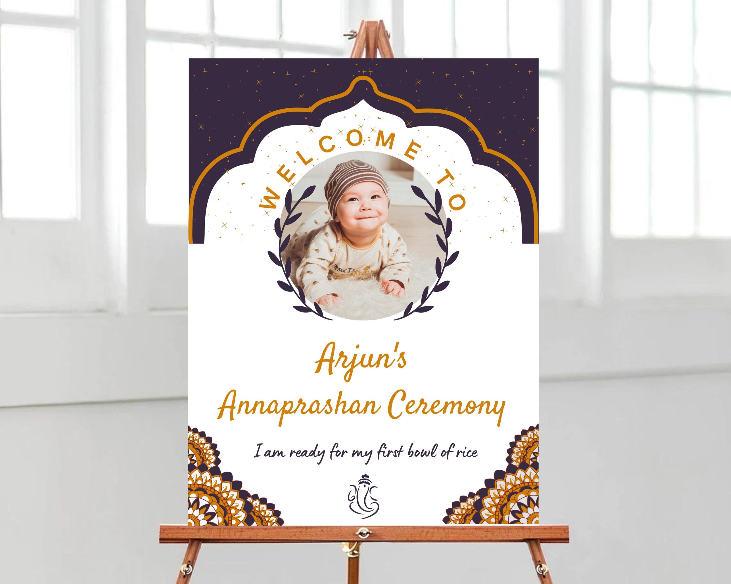 Annaprashan Welcome Sign Weaning Ceremony Welcome Sign First Rice ...