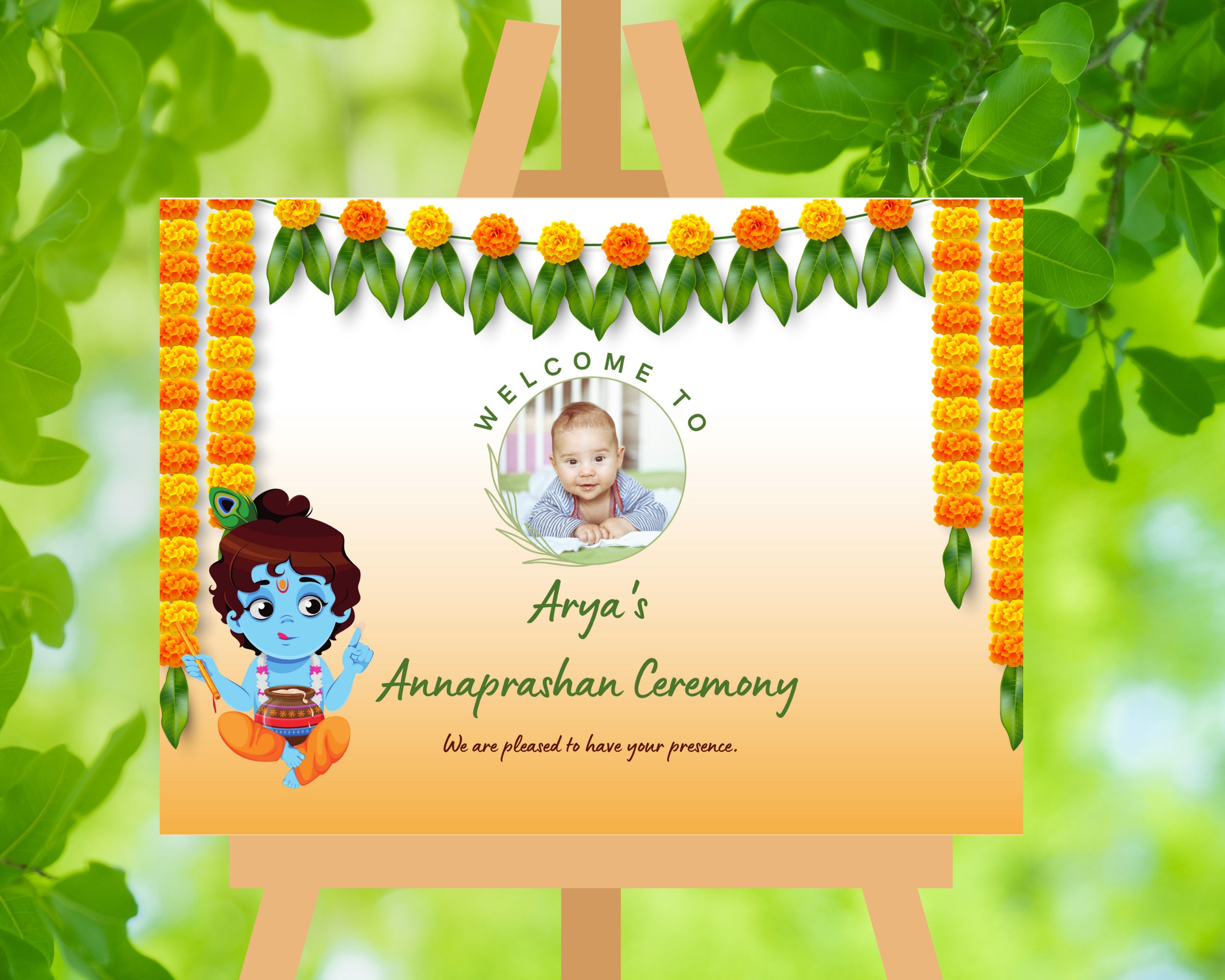 Annaprashan Welcome Sign Weaning Ceremony Welcome Sign - Etsy Singapore
