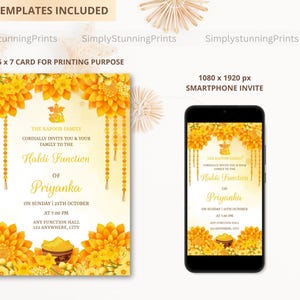 Indian Haldi Invitation Card | Pithi Ceremony Invitation | Maiyan ...