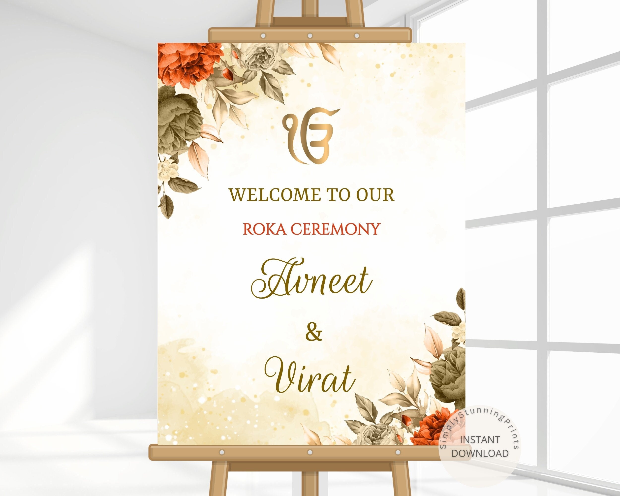 Panjabi Roka Ceremony as Engagement Welcome Sign Roka Ceremony ...
