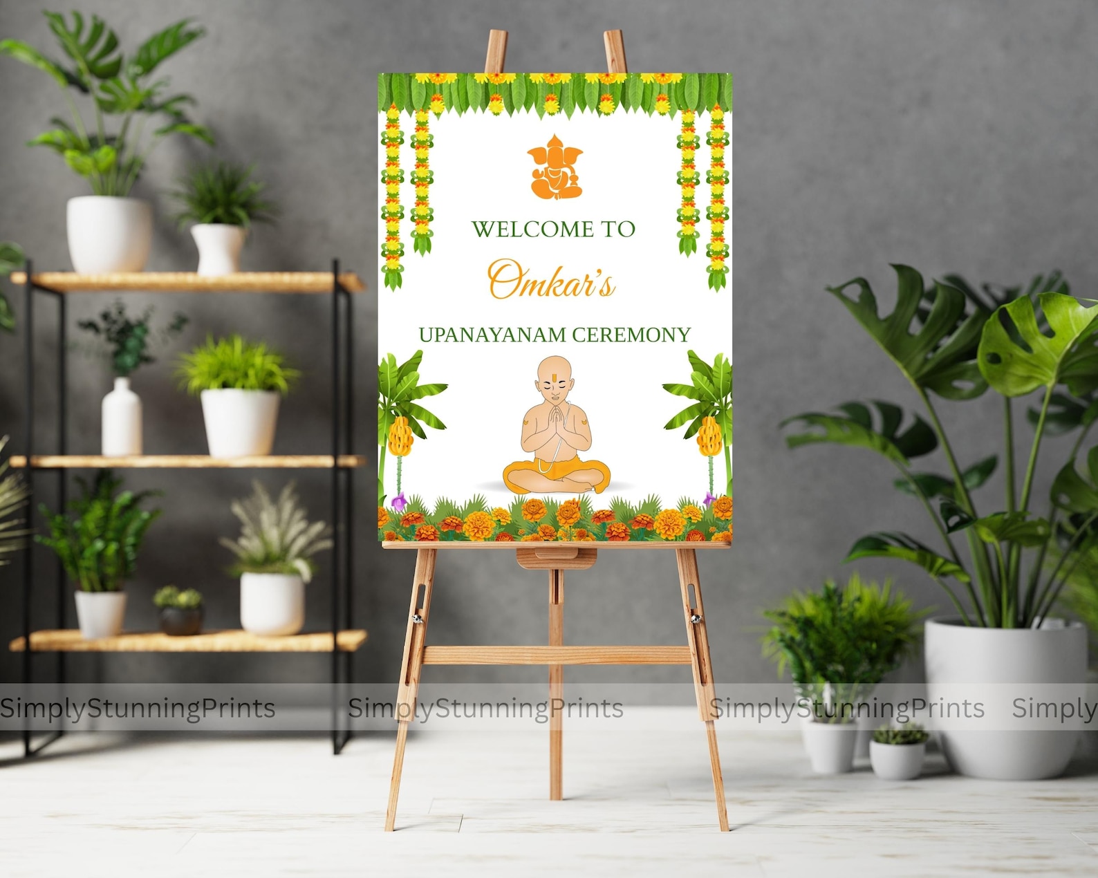 Upanayanam Welcome Sign: Thread Ceremony Poster (digital Download) - Etsy