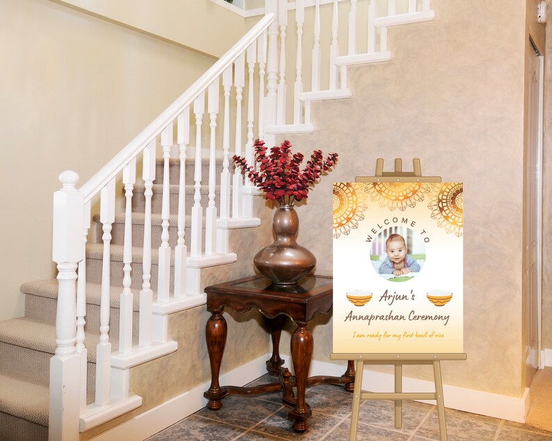 Annaprashan Welcome Sign First Rice Feeding Ceremony Sign Annaprashana ...