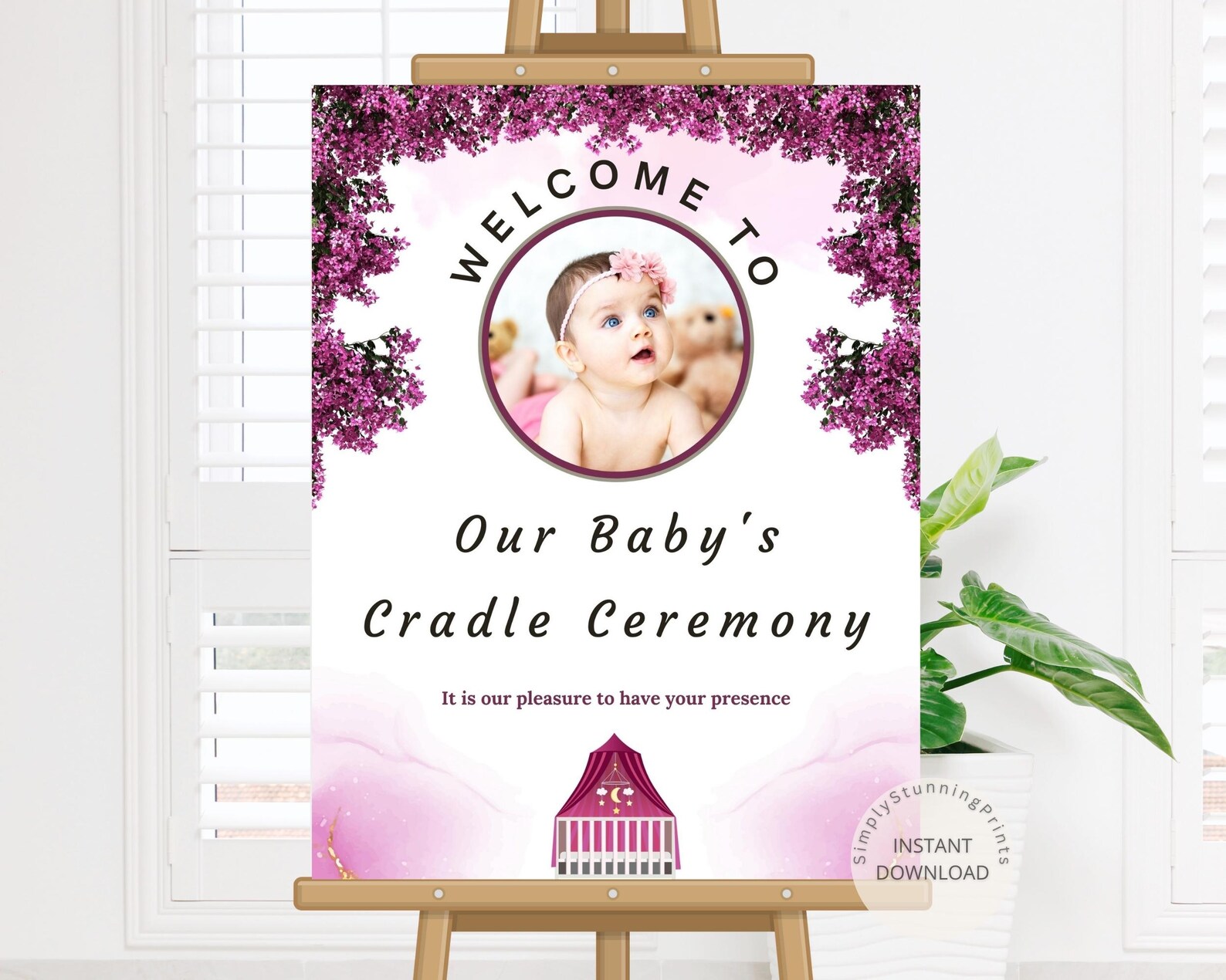 Cradle Ceremony Welcome Sign | Naming Ceremony Sign | Cradle Ceremony ...