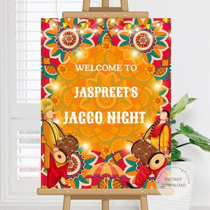 Jaggo Night Welcome Sign | Sikh Wedding Sign | Indian Wedding ...