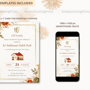 Sukhmani Sahib Path Invitation Card | Sikh House Warming Sukhmani Sahib ...