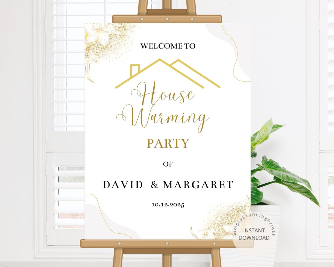 Simple Housewarming Welcome Sign | House Warming Party Welcome Board ...