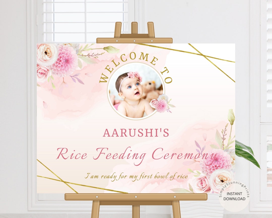 Rice Feeding Ceremony Welcome Sign Pasni Ceremony Welcome Sign ...