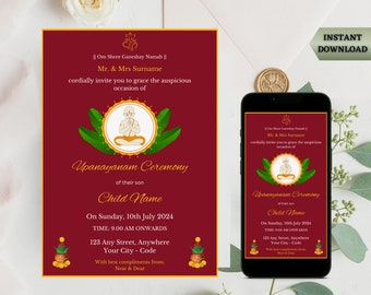 Editable Annaprashan Invitation Card Weaning Ceremony Invite Mukhe ...