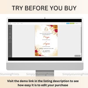 Indian Engagement Invitation Card Floral Engagement Invite Roka ...