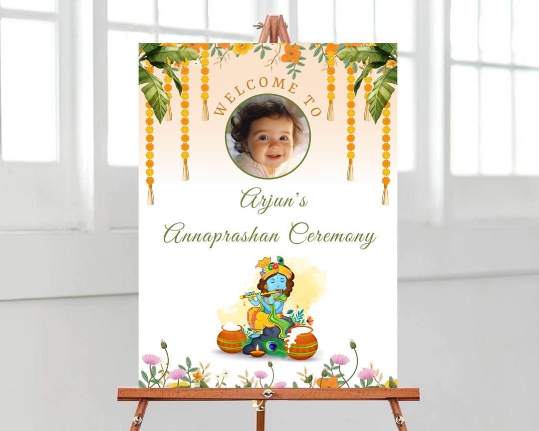Editable Annaprasana Ceremony Welcome Sign Pasni Ceremony - Etsy