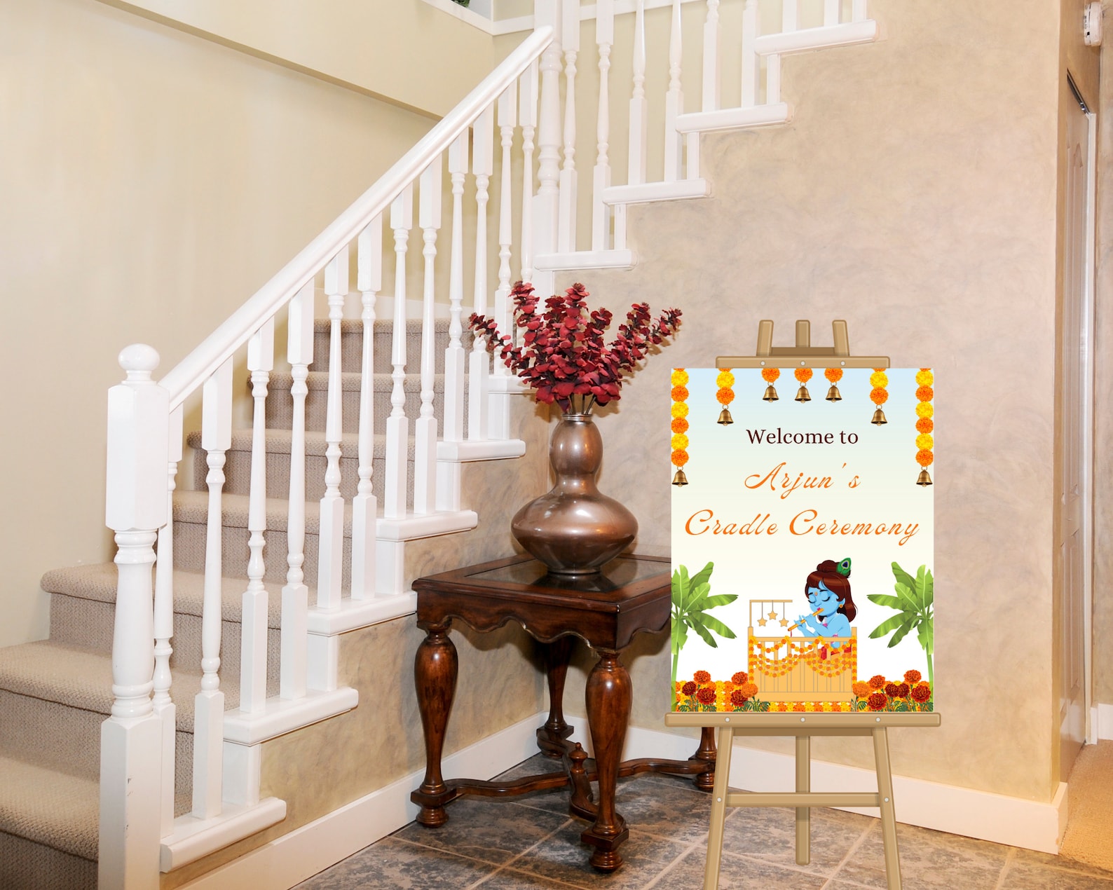 Editable Cradle Ceremony Welcome Sign Naming Ceremony Entry Sign Cradle ...