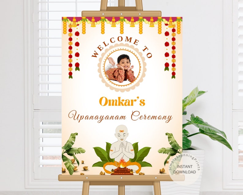 Upanayanam Sanskar Photo Welcome Sign Upanayanam Decoration Poster ...