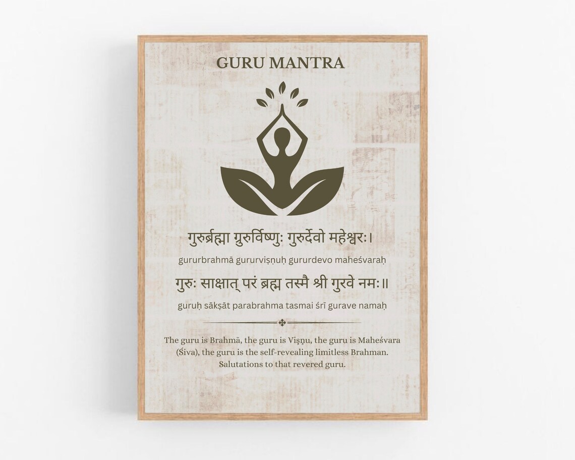 Meditation Mantra Set in Vintage Paper Background Mantra Set for Kids ...