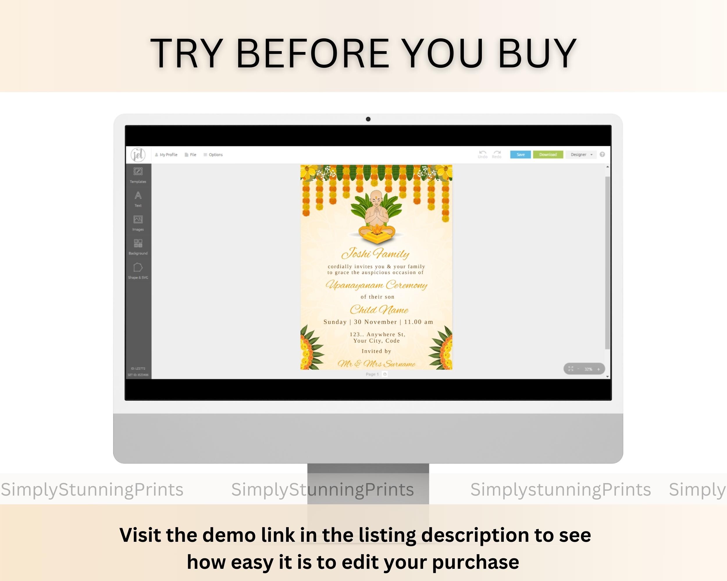 Upanayanam Ceremony Invitation as Thread Ceremony Janoi Ceremony Invite ...