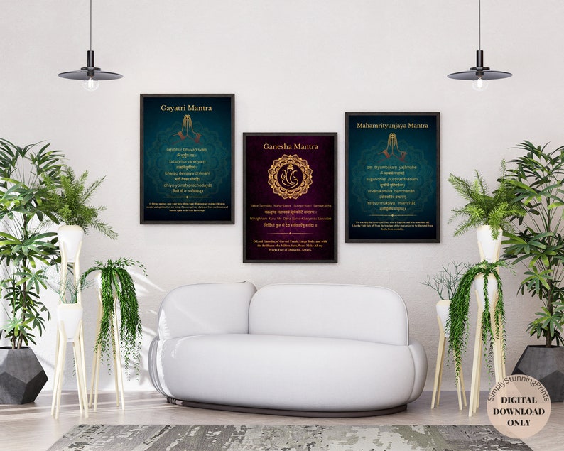 Buy Set of 3 Powerful Mantra's in English and Sanskrit Digital Gayatri ...