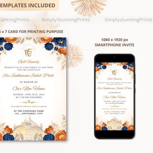 Sri Sukhmani Sahib Path Invitation Card | Sikh Housewarming Invitation ...