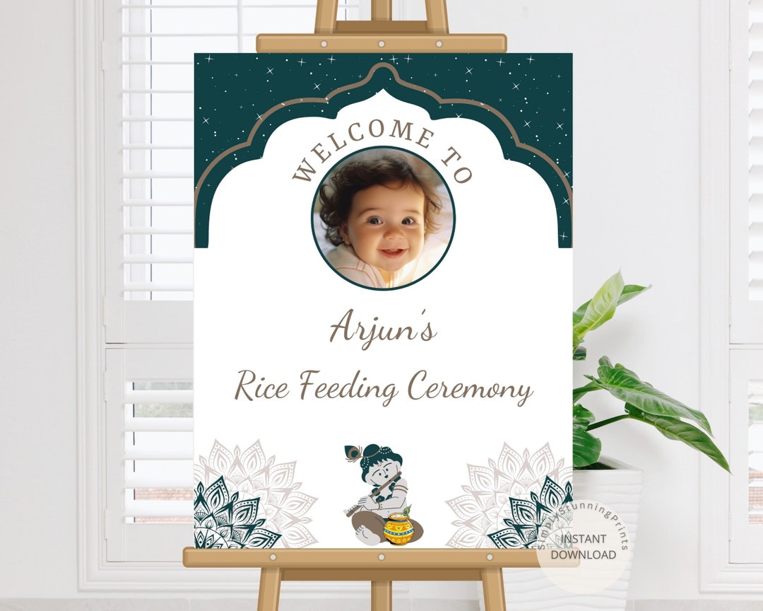 Editable Rice Feeding Function Welcome Sign Pasni Welcome Sign ...