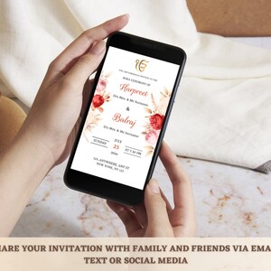 Indian Roka Ceremony Invitation Card Floral Engagement Invitation Rokha ...