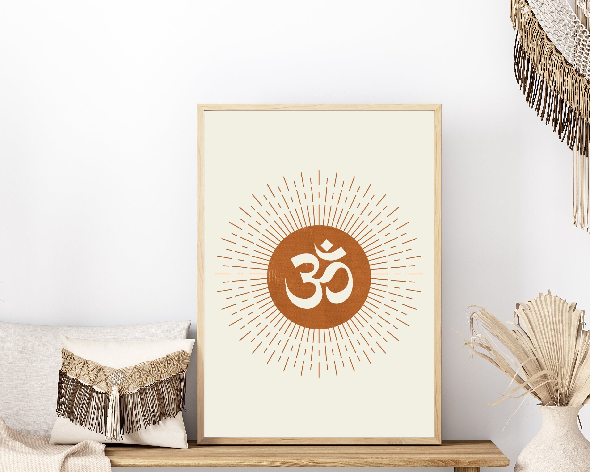 Aum Print Om Wall Art Om Symbol Prayer/pooja Room Decor Digital ...