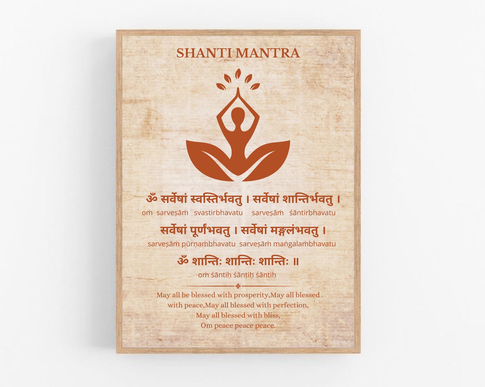 Meditation Mantra Set in Vintage Paper Background Mantra Set for Kids ...