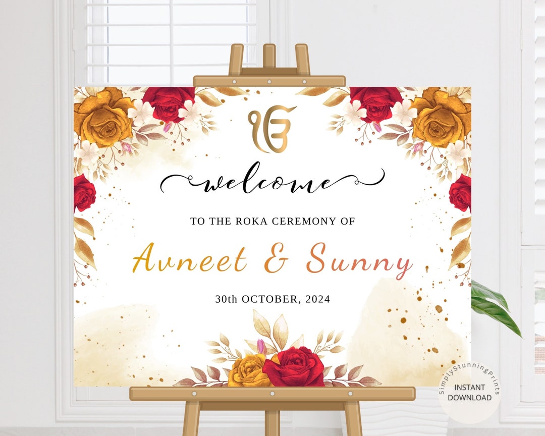 Indian Roka Ceremony as Engagement Welcome Sign | Roka Ceremony ...