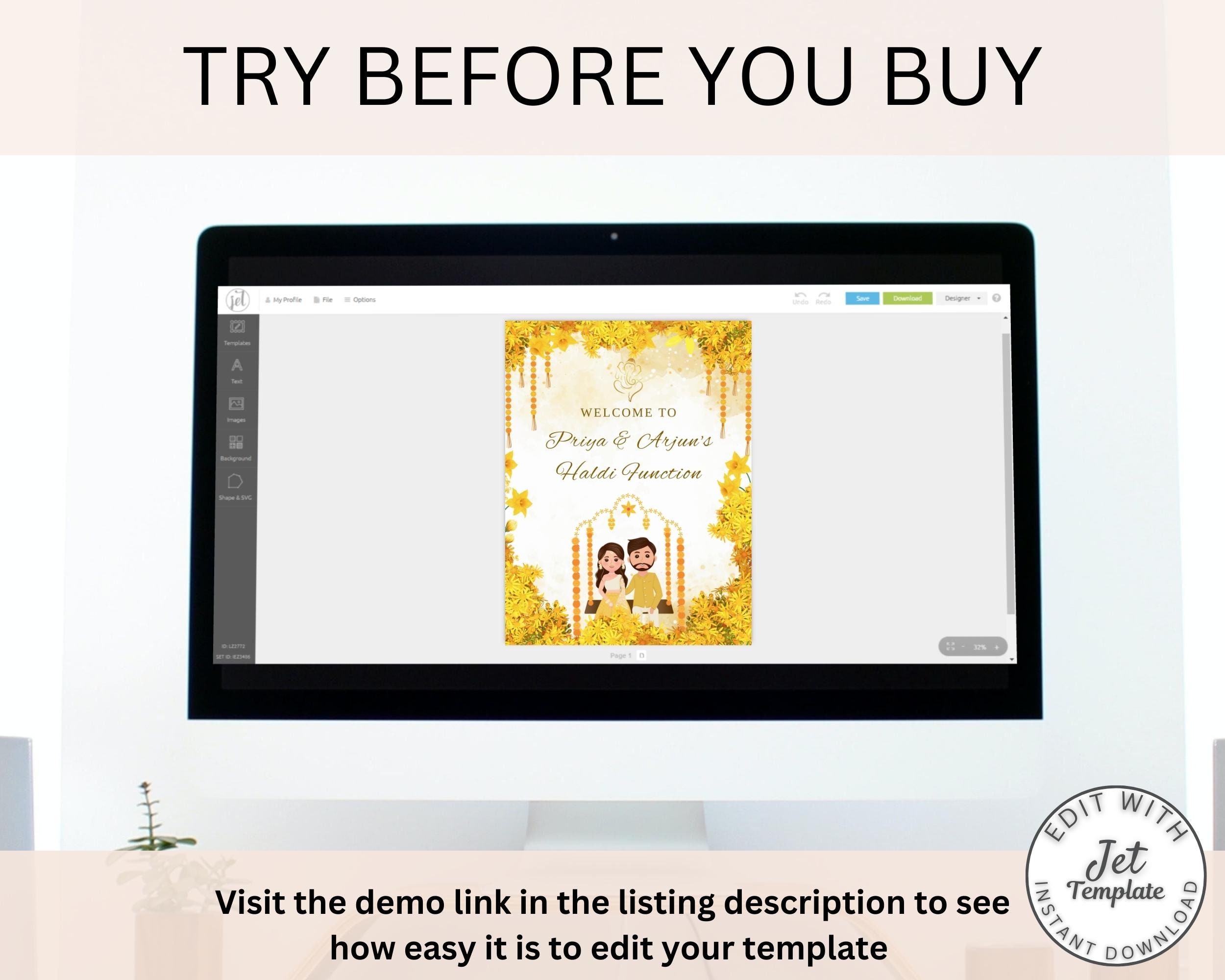 Indian Haldi Function Welcome Sign Pithi Welcome Sign Haldi Entrance ...