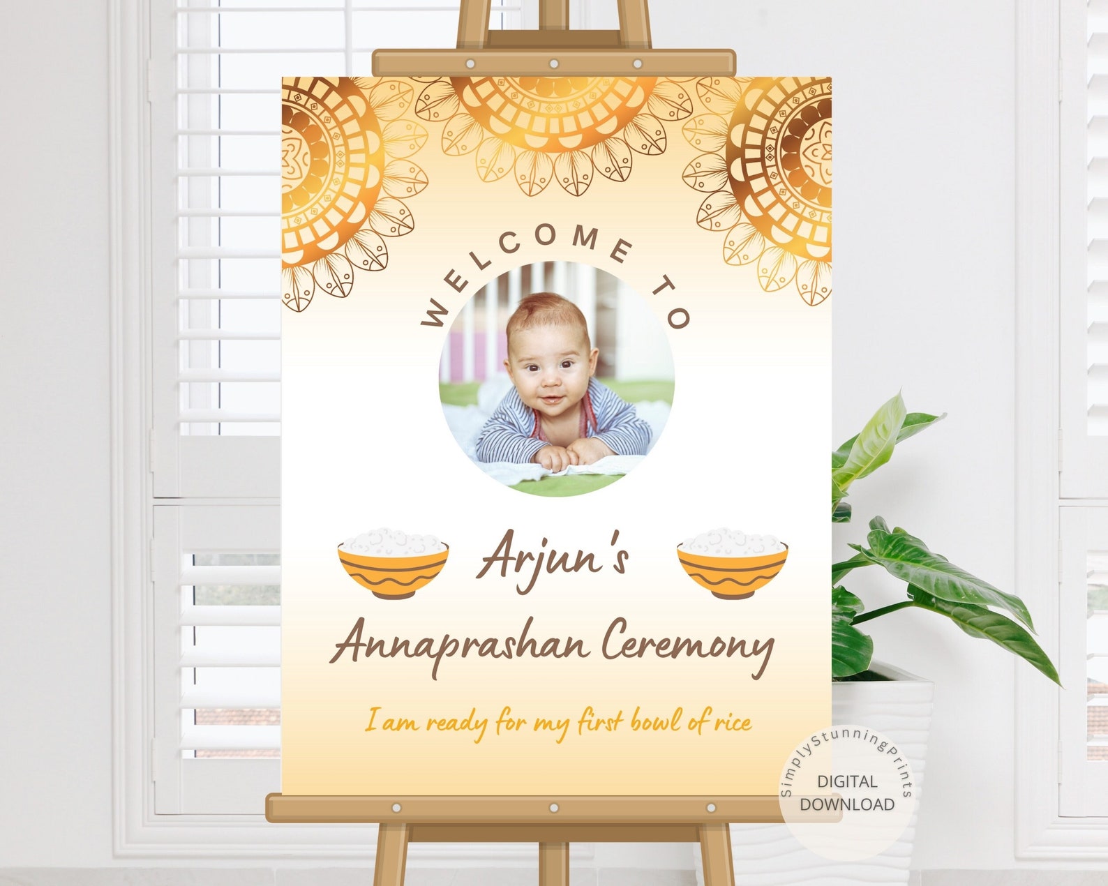 Annaprashan Welcome Sign First Rice Feeding Ceremony Sign Annaprashana ...
