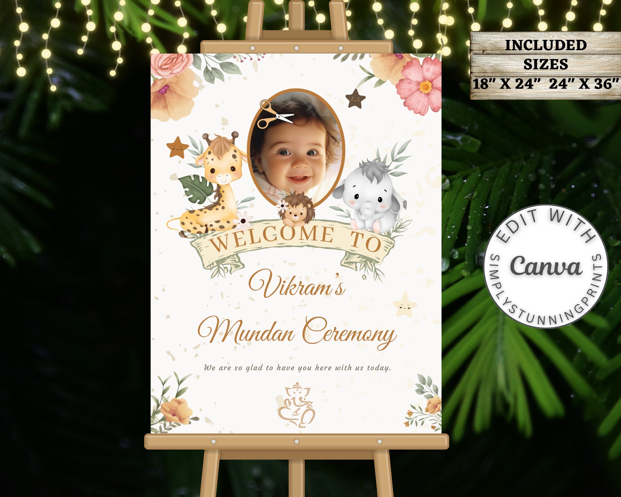 Mundan Ceremony Photo Welcome Sign Mundan Entry Sign Mundan Decoration ...