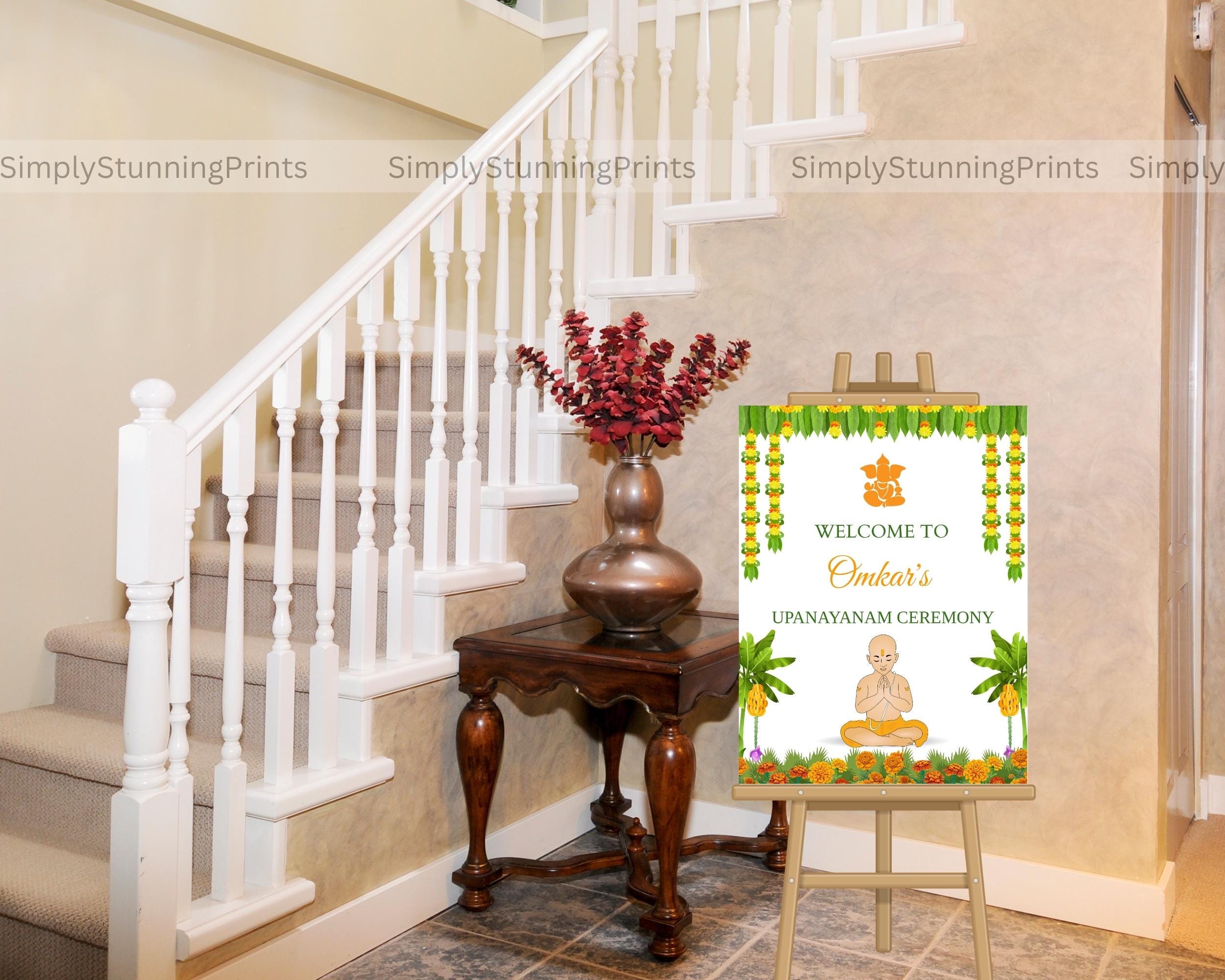 Upanayanam Welcome Sign: Thread Ceremony Poster (digital Download) - Etsy