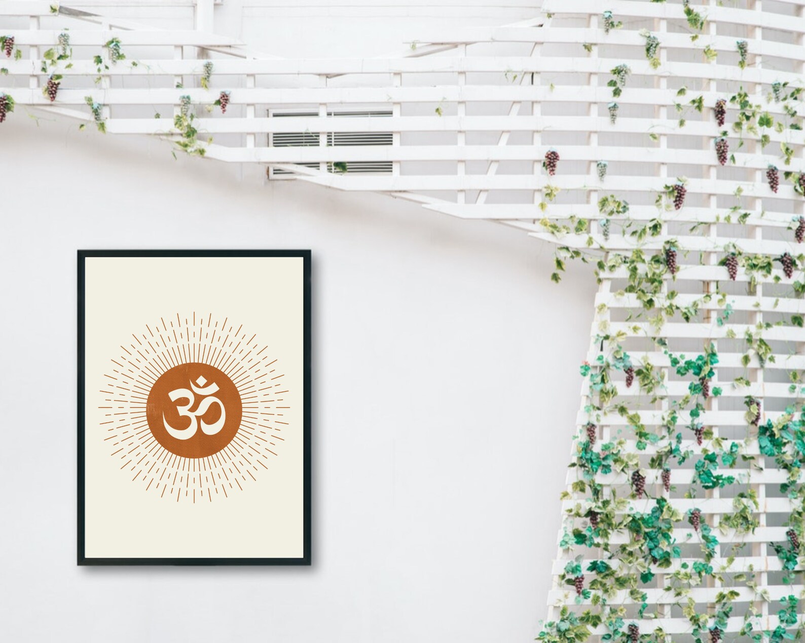 Aum Print | Om Wall Art | Om Symbol | Prayer/pooja Room Decor | Digital ...