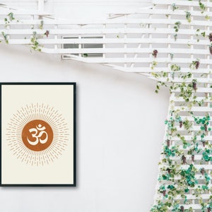 Aum Print | Om Wall Art | Om Symbol | Prayer/pooja Room Decor | Digital ...