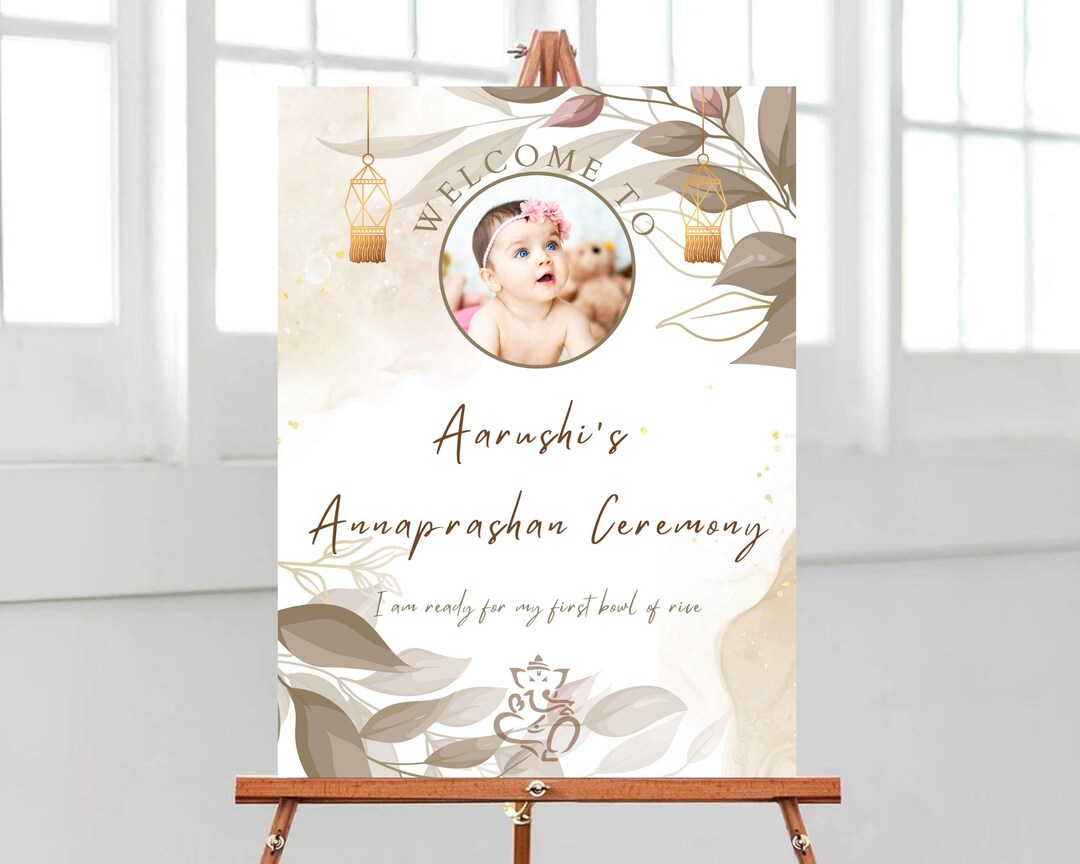 Editable Annaprasana Ceremony Welcome Sign Pasni Ceremony - Etsy