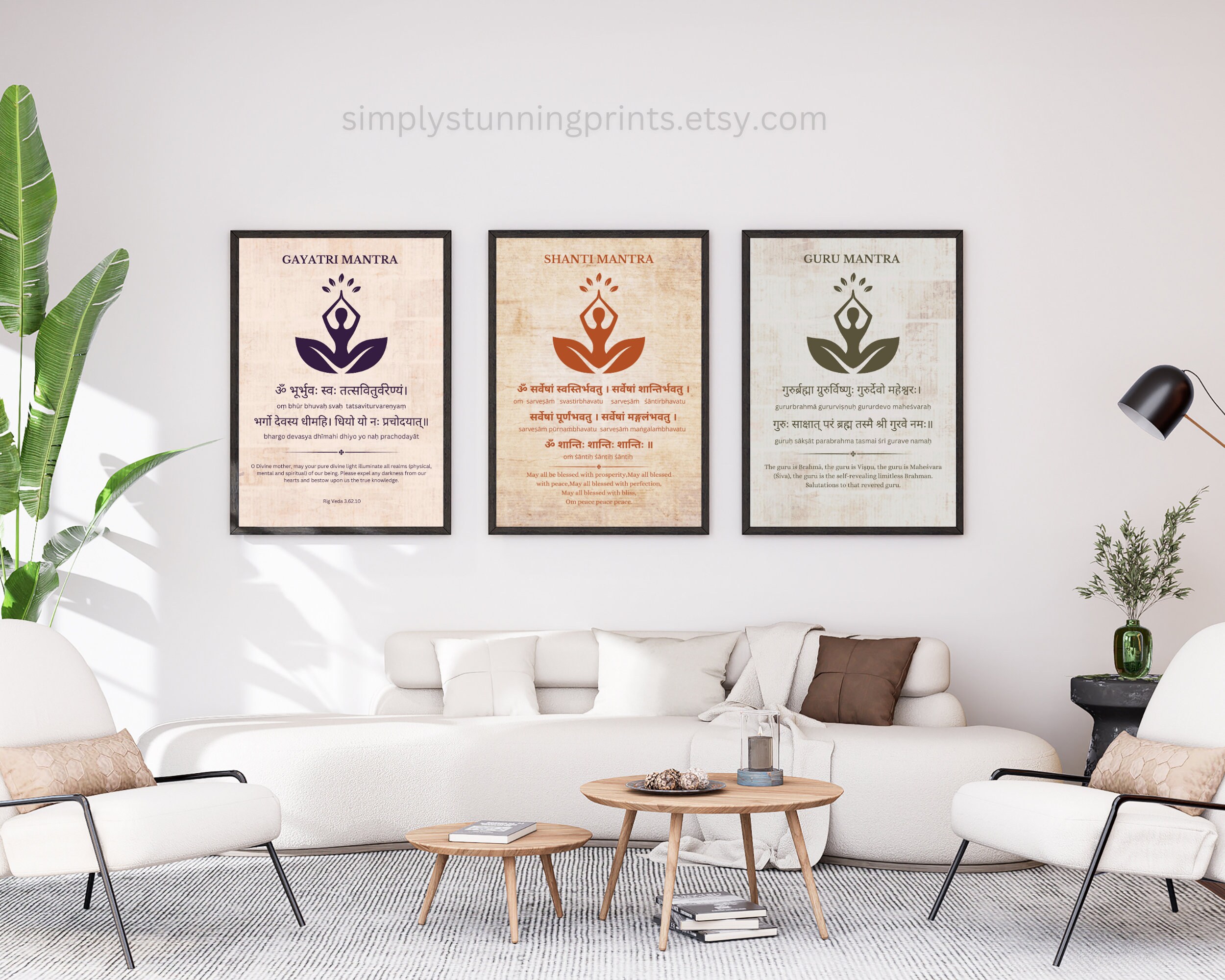 Meditation Mantra Set in Vintage Paper Background Mantra Set for Kids ...