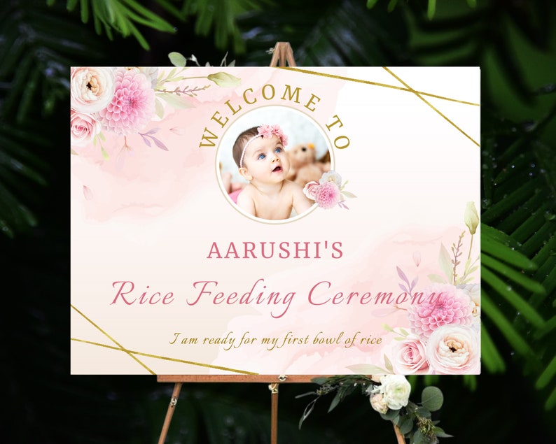 Rice Feeding Ceremony Welcome Sign Pasni Ceremony Welcome Sign ...