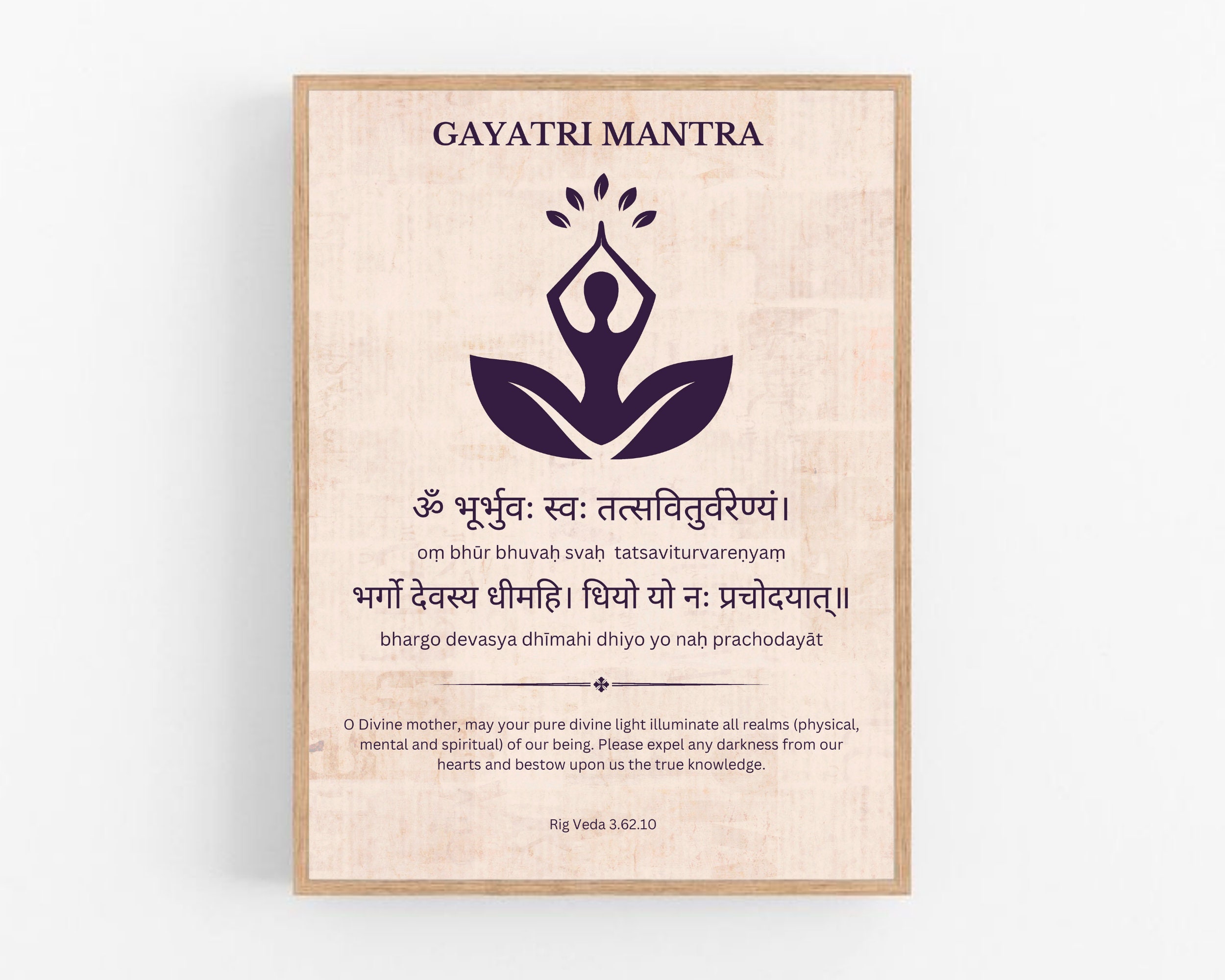 Meditation Mantra Set in Vintage Paper Background Mantra Set for Kids ...
